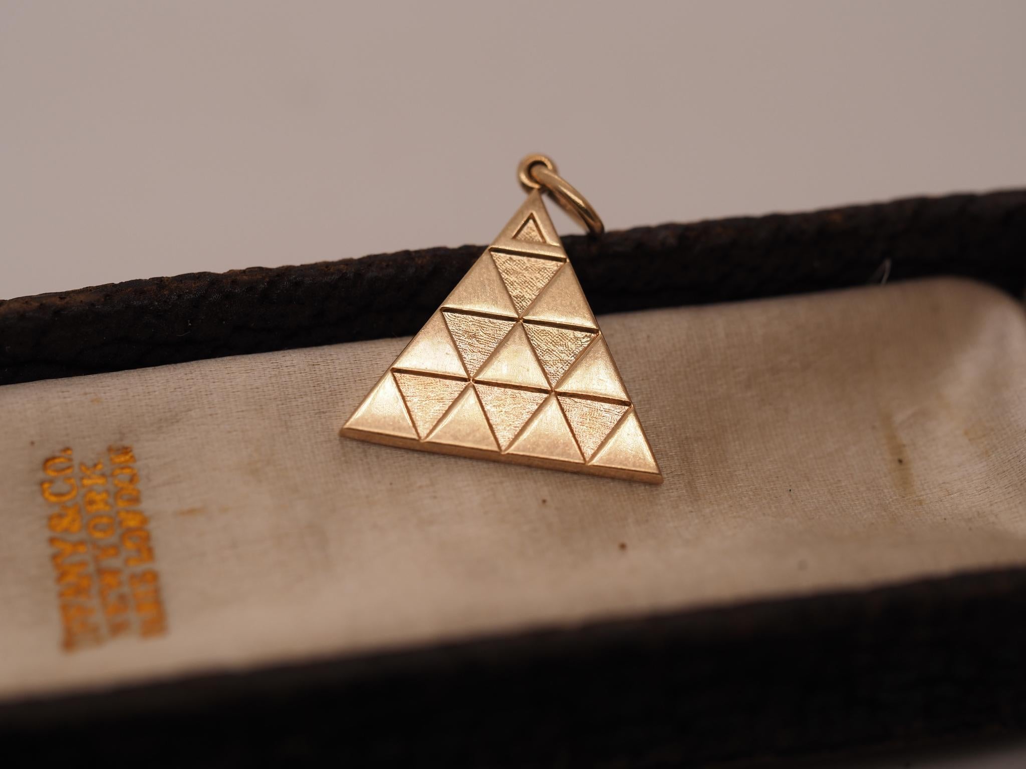 Vintage Tiffany and Co “1989” Triangle Shape Pendant For Sale at 1stDibs