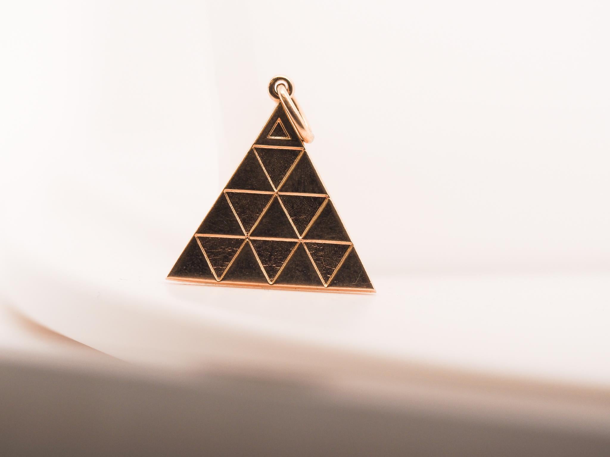 Vintage Tiffany and Co “1989” Triangle Shape Pendant For Sale at 1stDibs