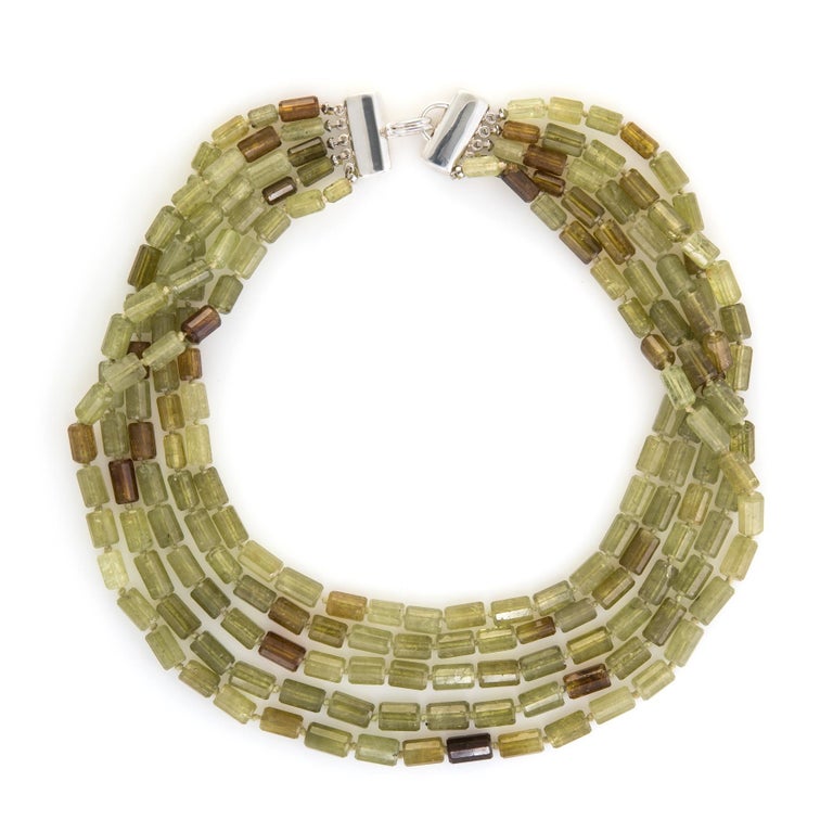 Vintage Tiffany and Co. Chrysoberyl Necklace Torsade Multi 5-Strand ...