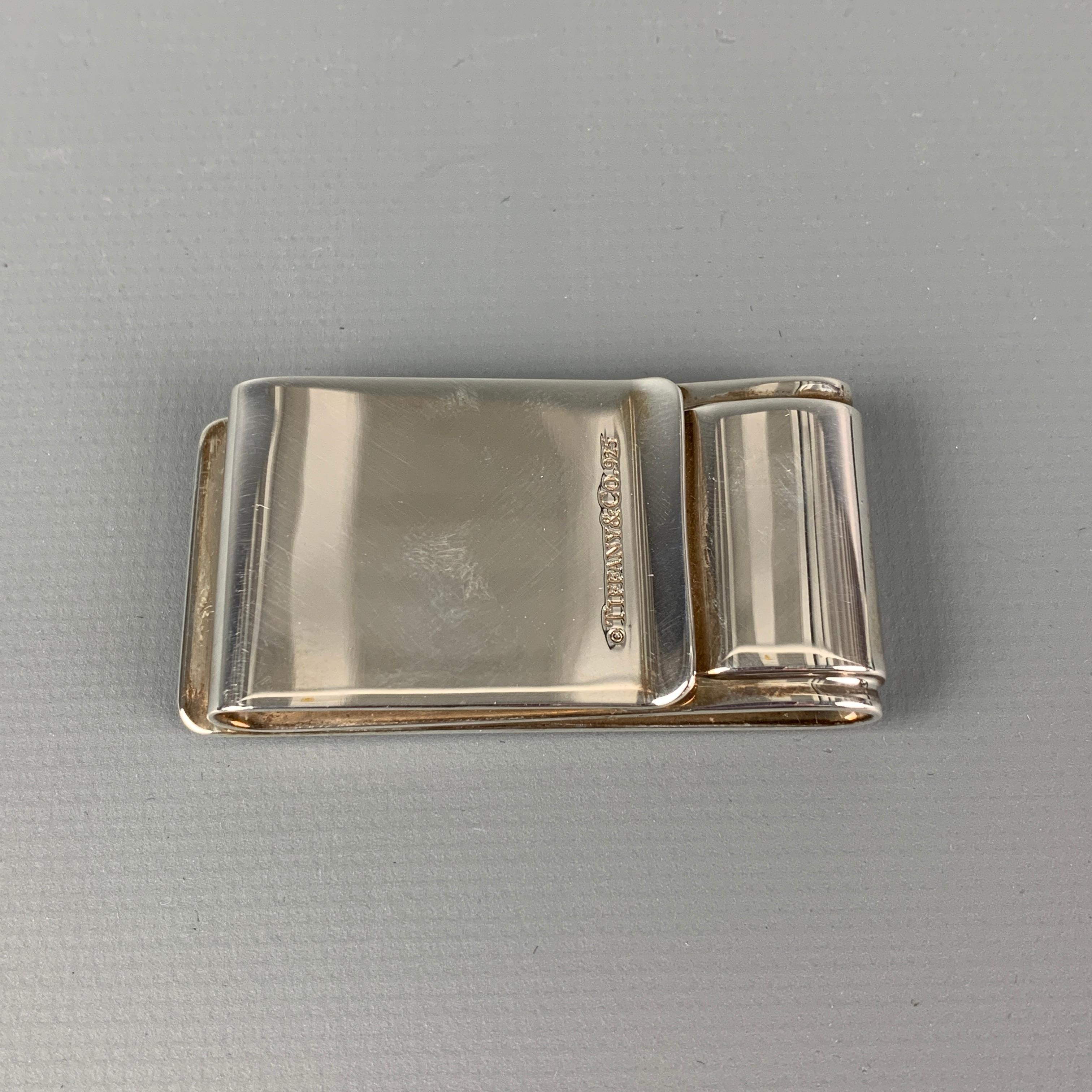 Vintage TIFFANY and CO. Diamond Point Sterling Silver Money Clip at ...