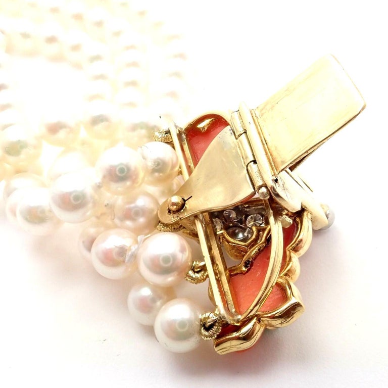 Vintage Tiffany and Co Donald Claflin Pearl Coral Emerald Diamond Gold ...
