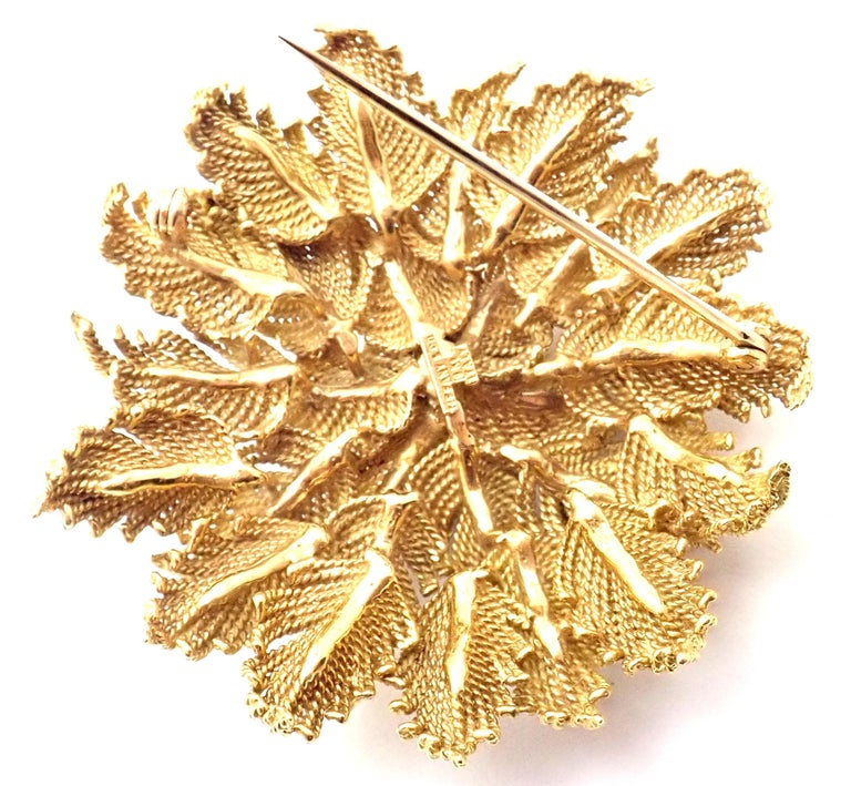 Vintage Tiffany and Co. Extra Large Yellow Gold Brooch at 1stDibs