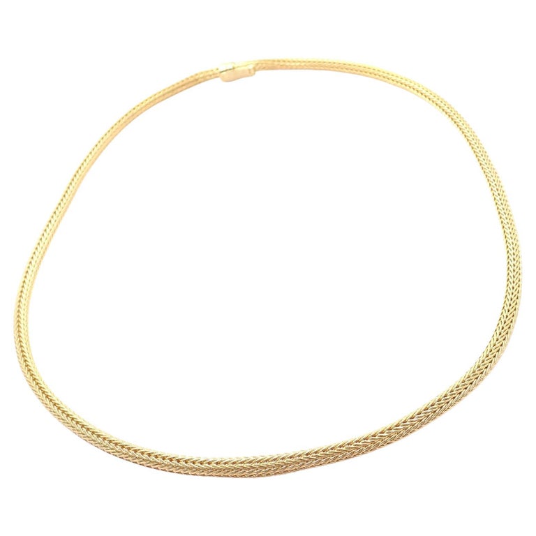Vintage Tiffany and Co Foxtail Link Yellow Gold Chain Necklace For Sale ...