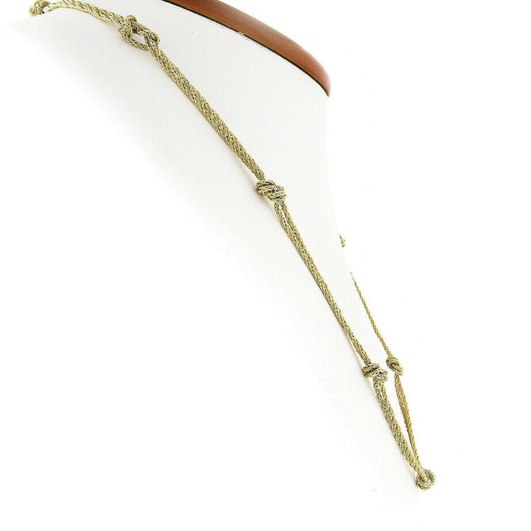 Vintage Tiffany and Co. German 18k Gold Textured Woven Link w/ Knot ...