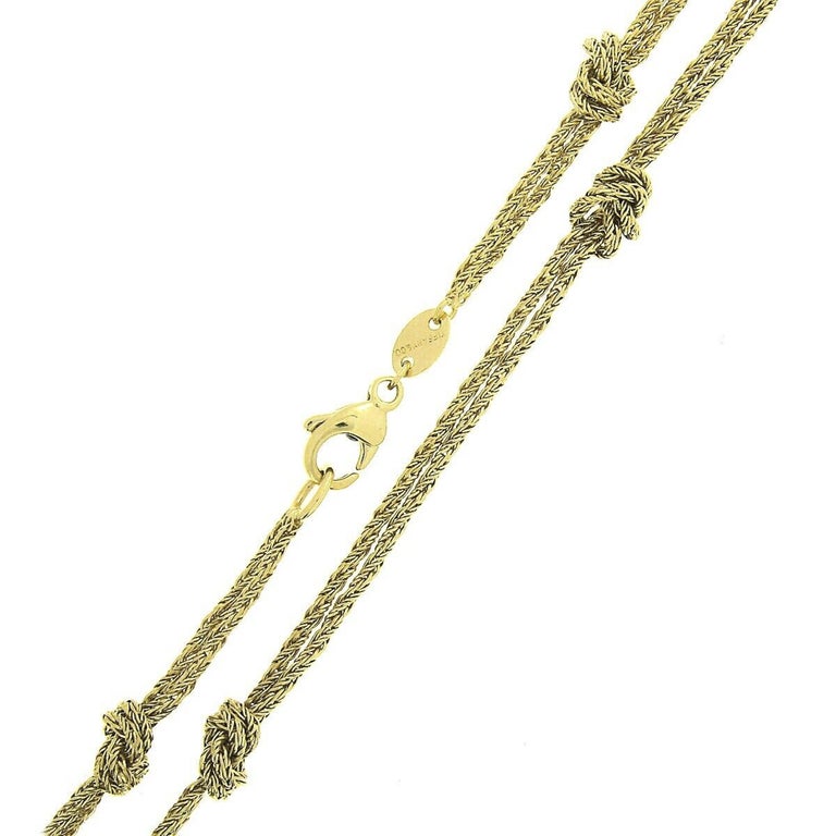 Vintage Tiffany and Co. German 18k Gold Textured Woven Link w/ Knot ...