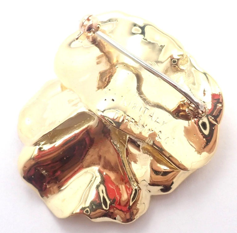 Vintage Tiffany and Co Pansy Flower Yellow Gold Pin Brooch For Sale at ...