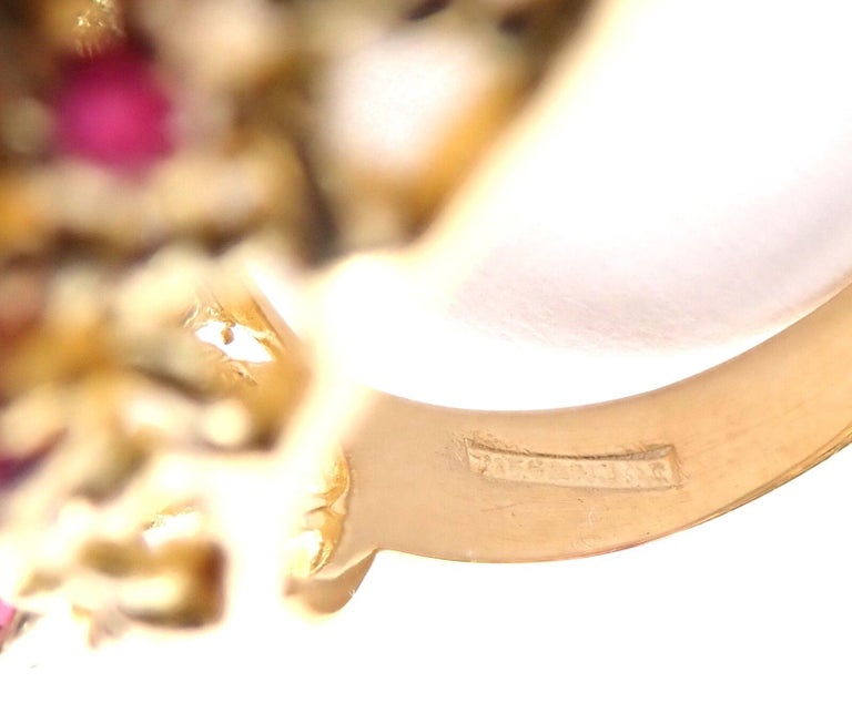 Vintage Tiffany and Co. Ruby Cocktail Yellow Gold Dome Ring at 1stDibs