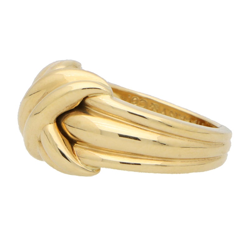 Vintage Tiffany and Co. Signature Cross Ring Set in 18k Yellow Gold at ...