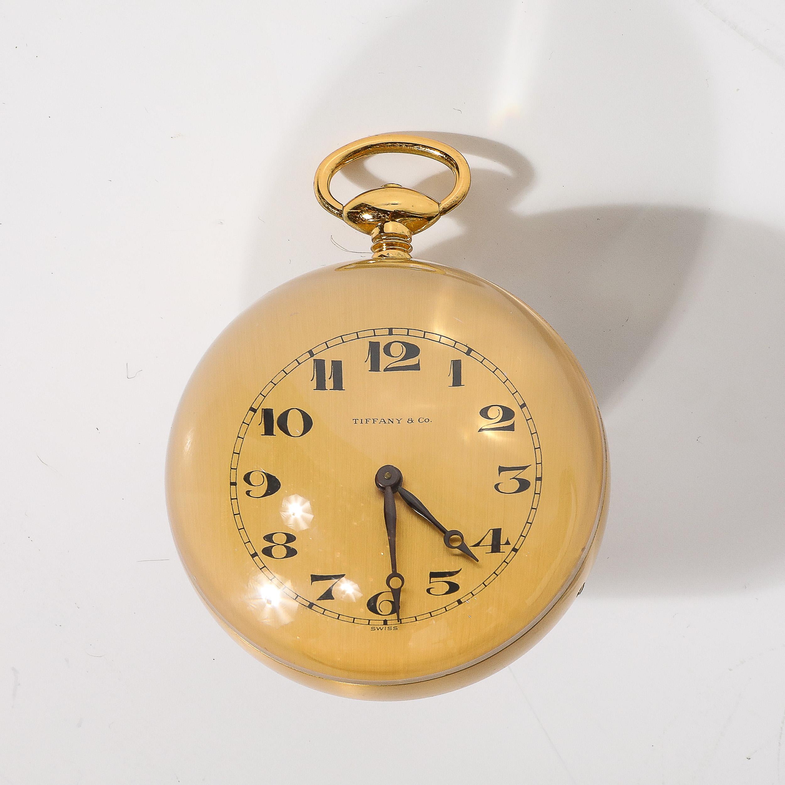 Vintage Tiffany and Co. Spherical Desk Clock at 1stDibs