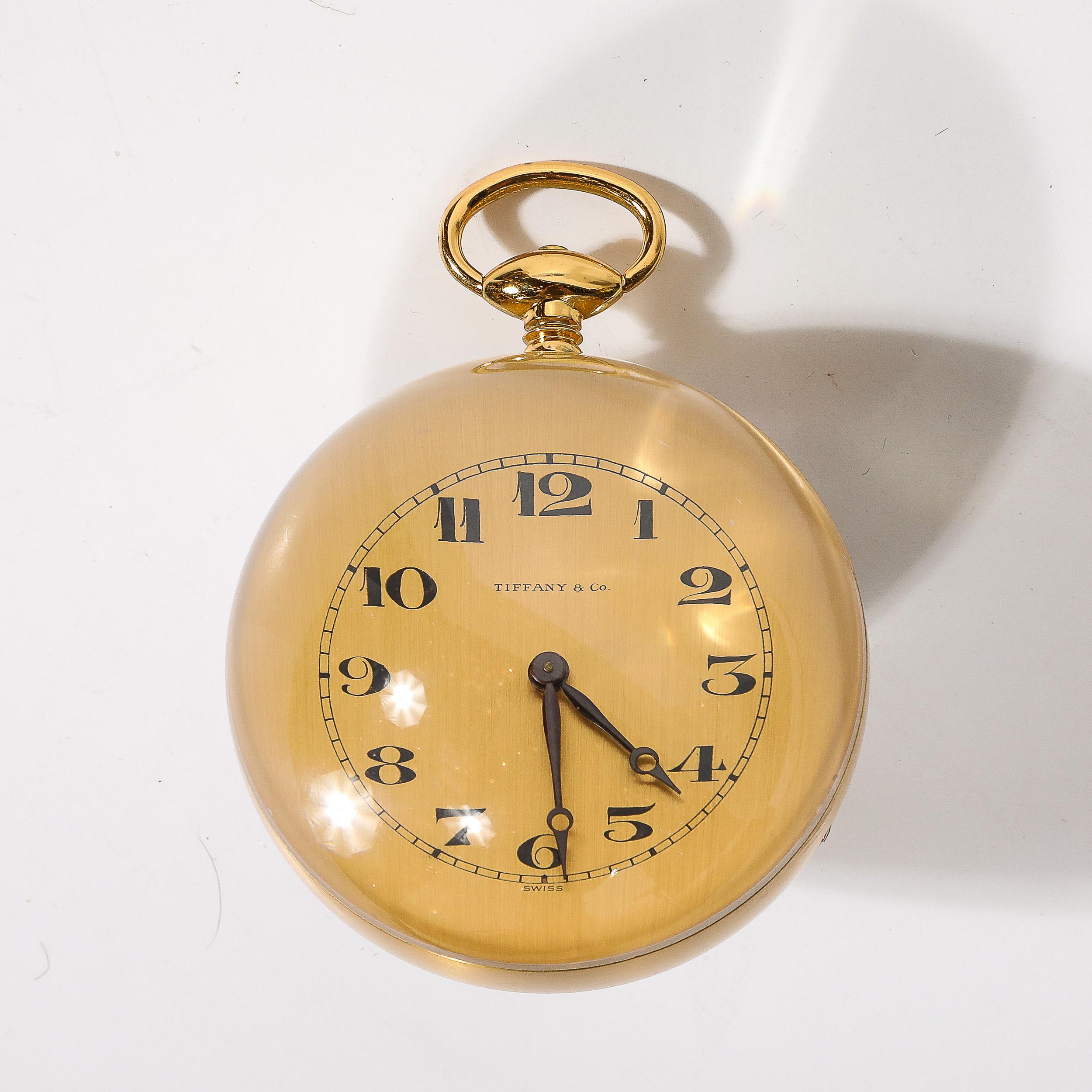 Vintage Tiffany and Co. Spherical Desk Clock at 1stDibs