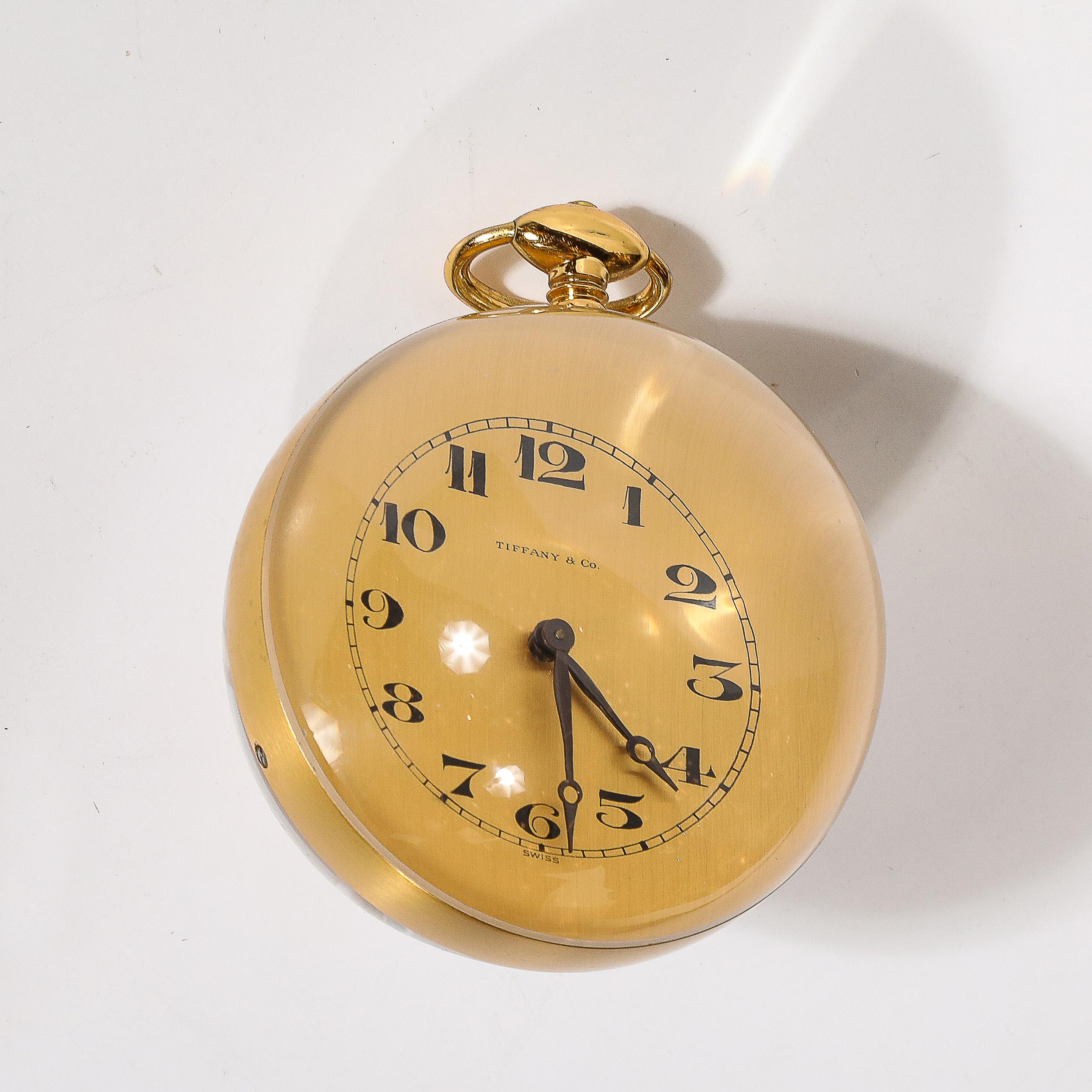 Vintage Tiffany and Co. Spherical Desk Clock at 1stDibs