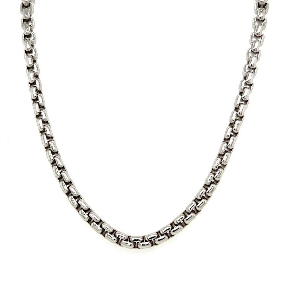 Vintage Tiffany and CO Square Link Chain Gold Necklace with Case For ...