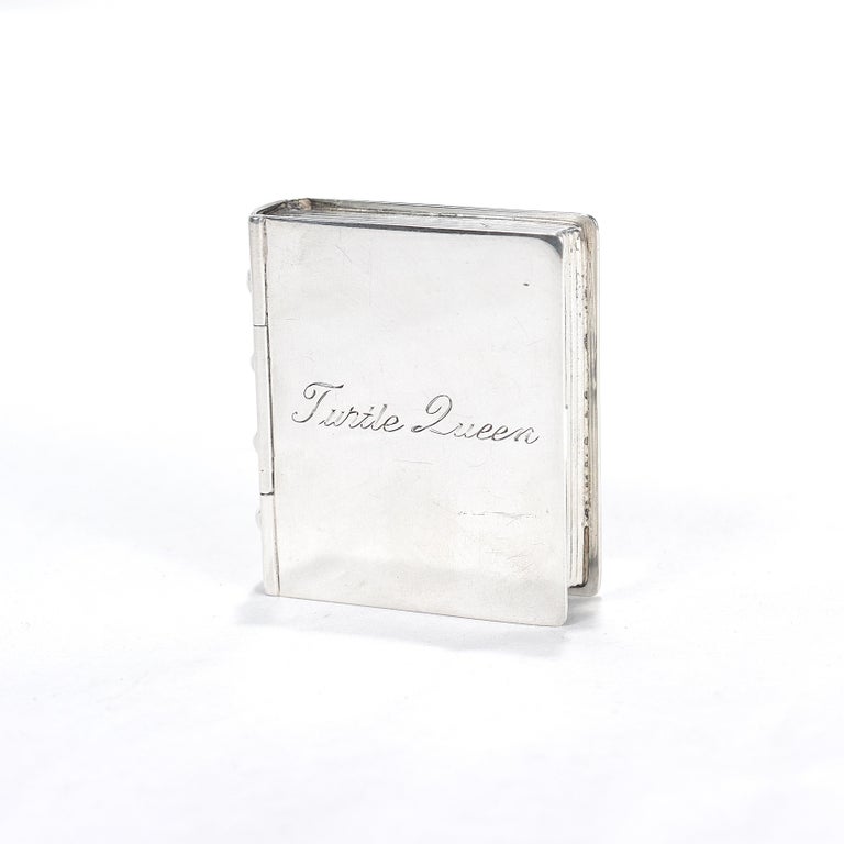 Vintage Tiffany and Co. Sterling Silver Figural Book Form Pill Box For ...