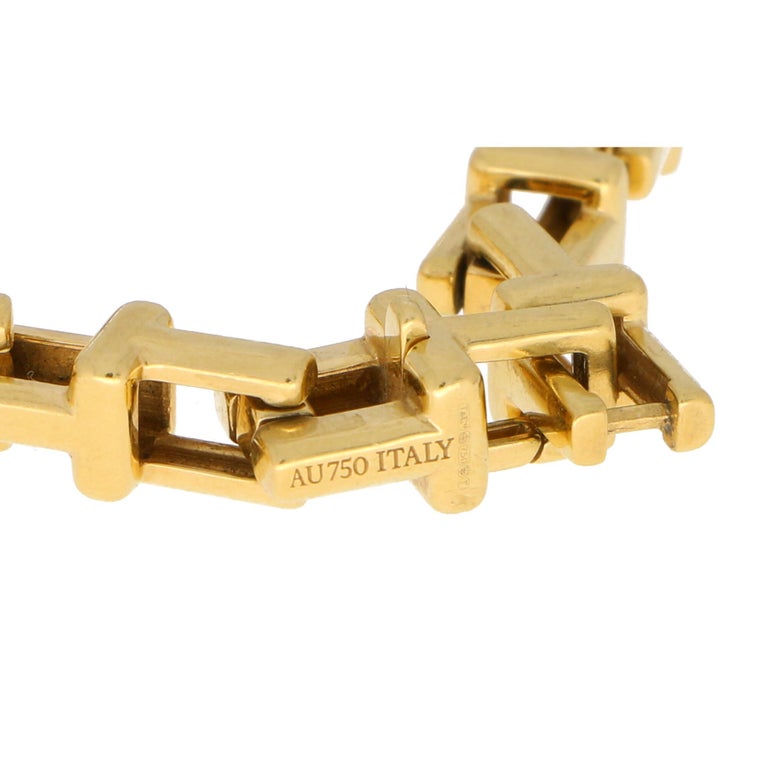 Vintage Tiffany and Co. 'Tiffany T' Chain Link Bracelet Set in 18k ...