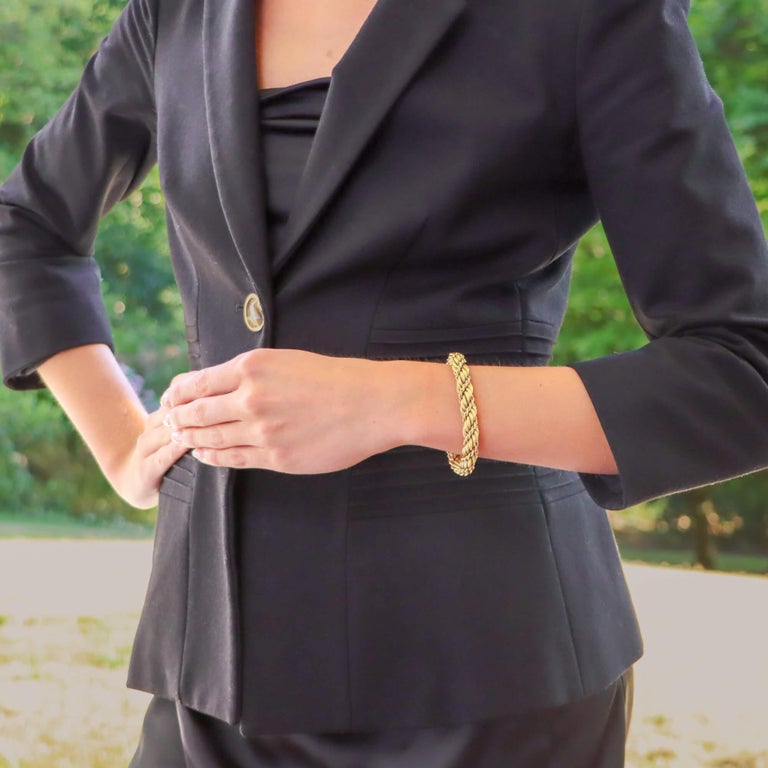 Vintage Tiffany and Co. Twisted Rope Bracelet Set in 18k Yellow Gold ...