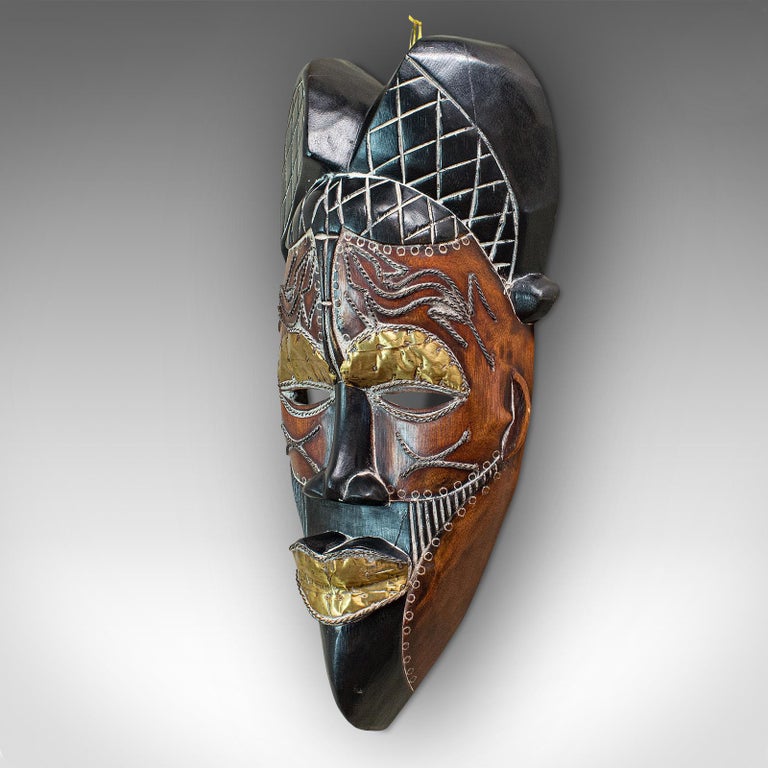 Vintage Tikar Tribal Mask, Cameroon, African, Tropical Hardwood, circa ...