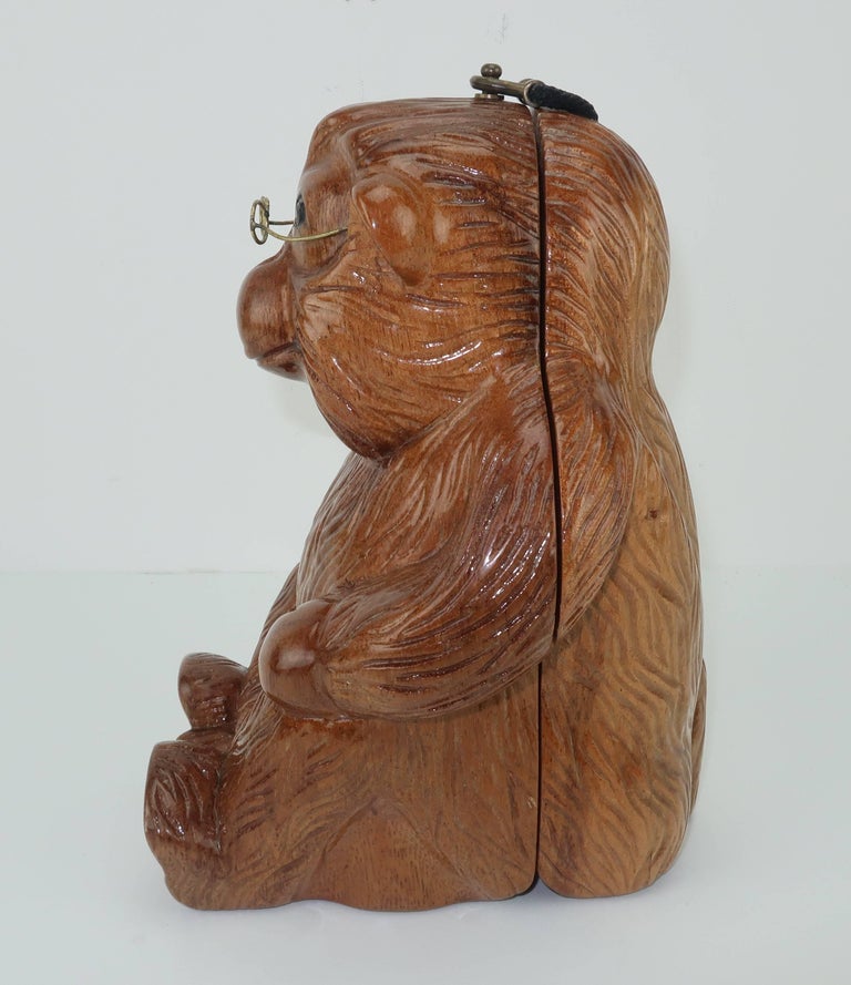 Vintage Timmy Woods Monkey Carved Wood Handbag at 1stDibs | vintage ...