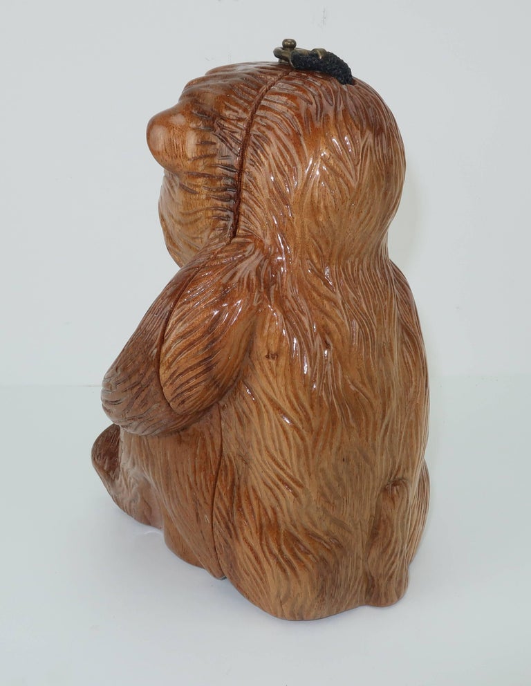 Vintage Timmy Woods Monkey Carved Wood Handbag at 1stDibs | vintage ...