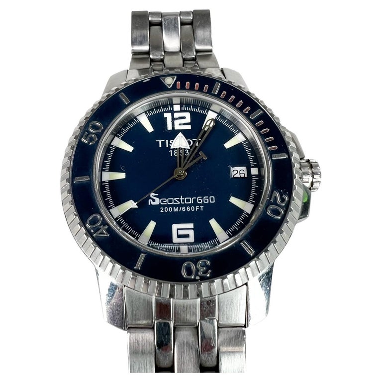 Vintage Tissot 1853 Watch 660 Seastar Stainless Steel Sapphire Crystal ...