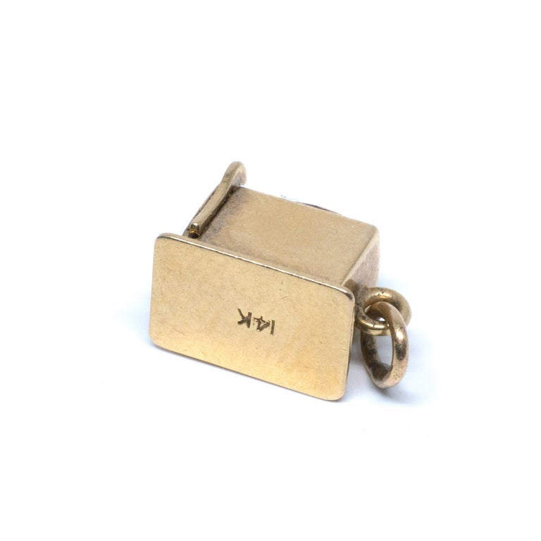 Vintage Toaster / Toast 14 Karat Gold Charm at 1stDibs