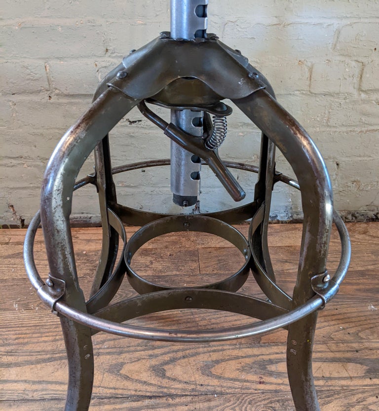 Vintage Toledo Adjustable Stool For Sale at 1stDibs