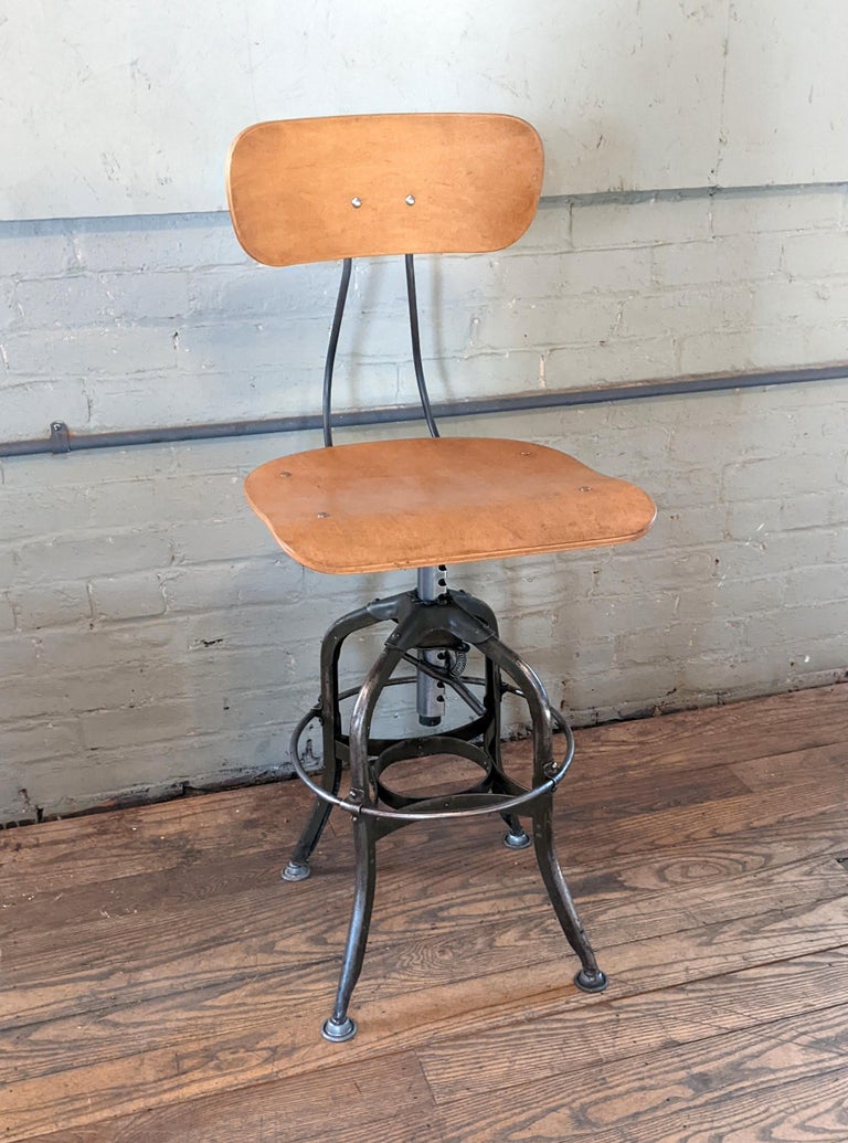 Vintage Toledo Adjustable Stool For Sale at 1stDibs
