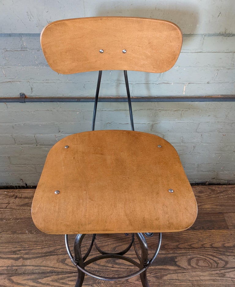 Vintage Toledo Adjustable Stool For Sale at 1stDibs