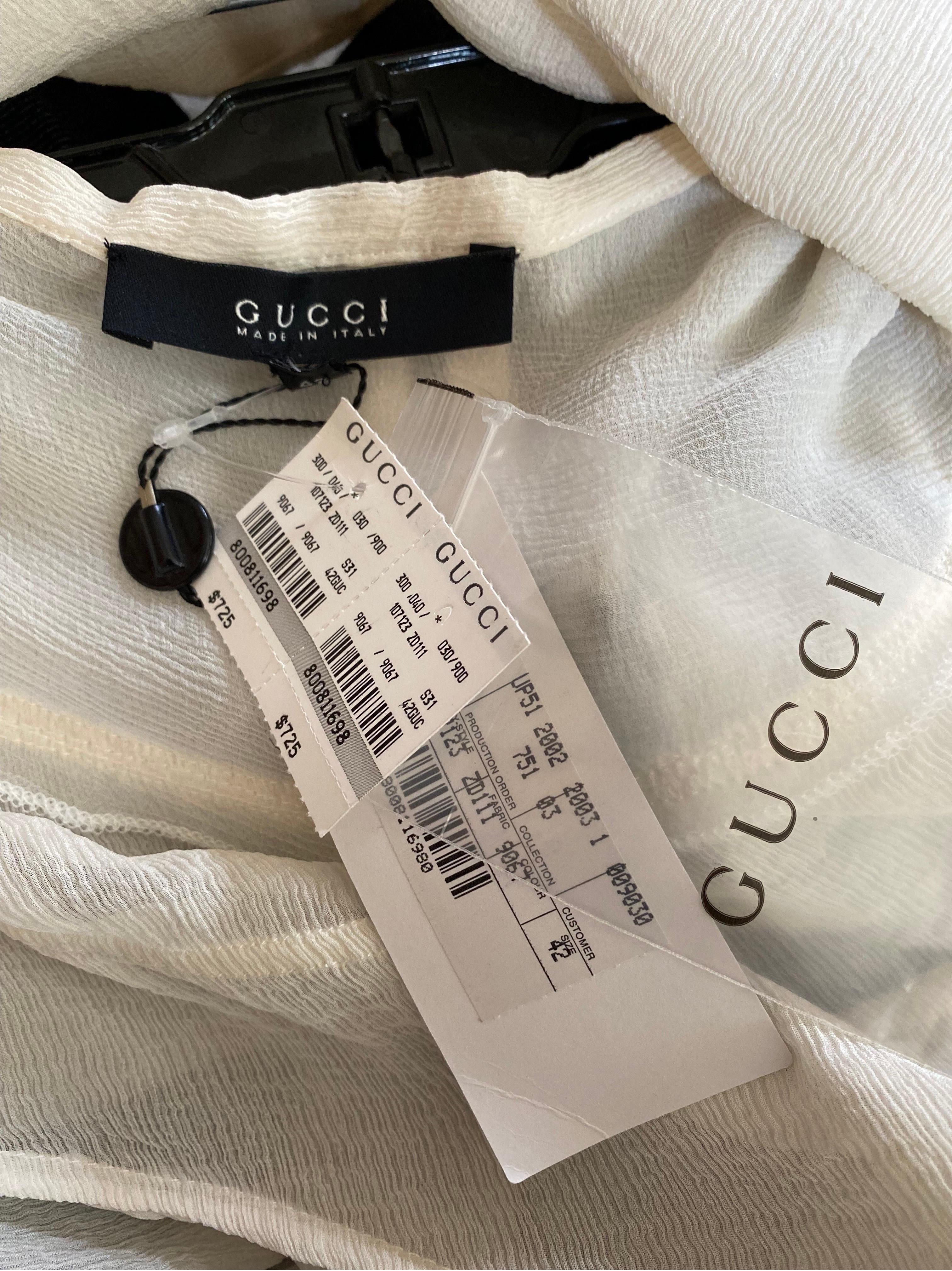 Vintage Tom Ford for Gucci 2002 Silk Chiffon Ruffled Layer Mini Skirt ...