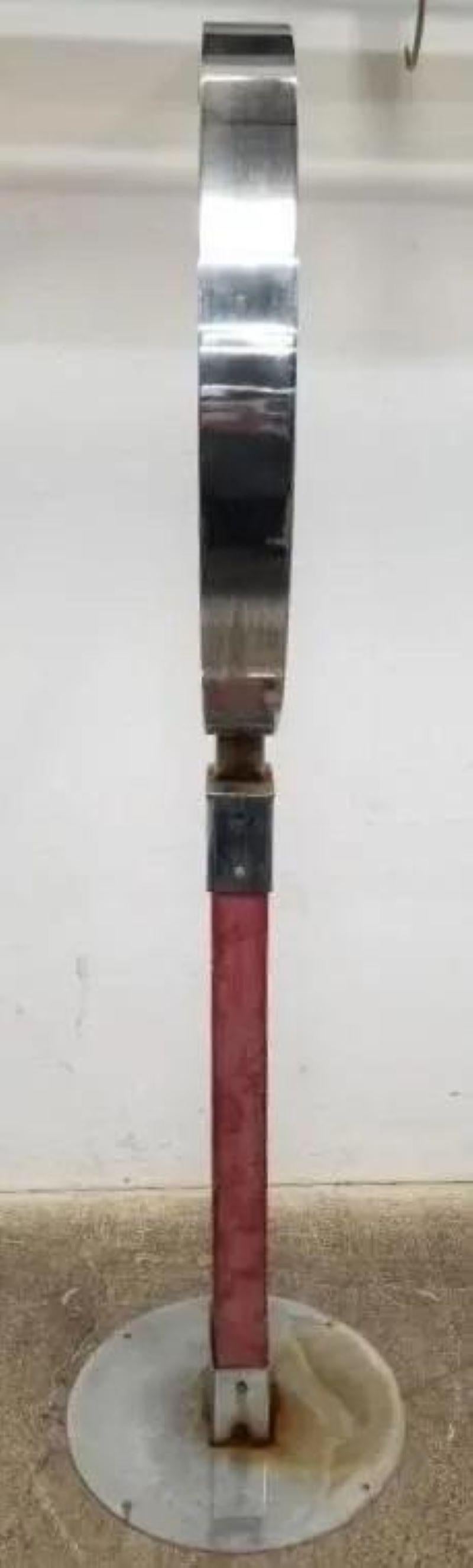 Vintage Tom Torrens Monumental Chrome Zen Gong with Heart Motif at 1stDibs