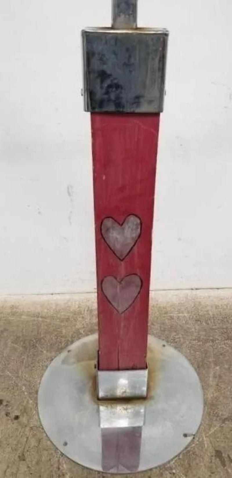 Vintage Tom Torrens Monumental Chrome Zen Gong with Heart Motif at 1stDibs