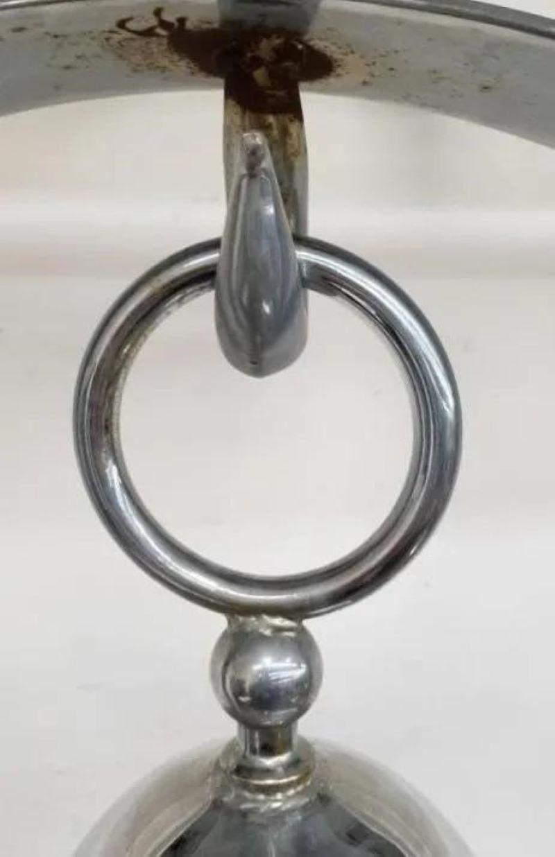 Vintage Tom Torrens Monumental Chrome Zen Gong with Heart Motif at 1stDibs