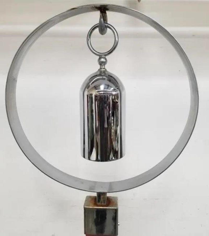 Vintage Tom Torrens Monumental Chrome Zen Gong with Heart Motif at 1stDibs