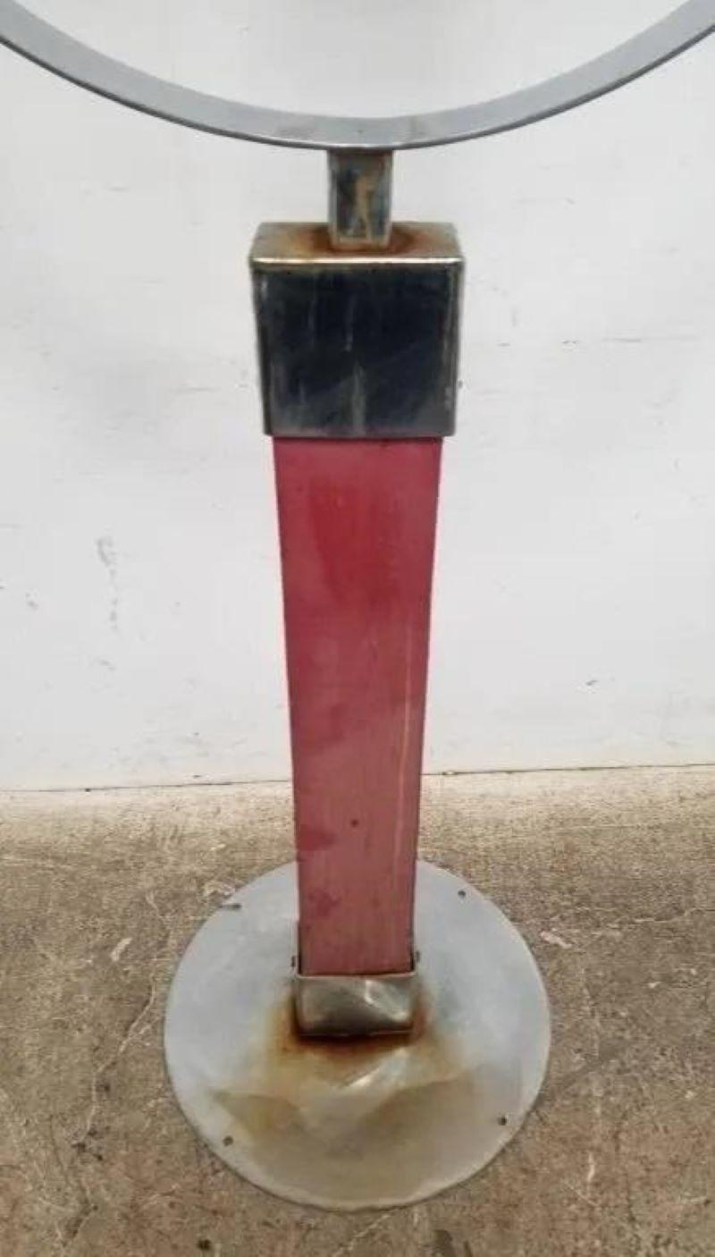 Vintage Tom Torrens Monumental Chrome Zen Gong with Heart Motif at 1stDibs