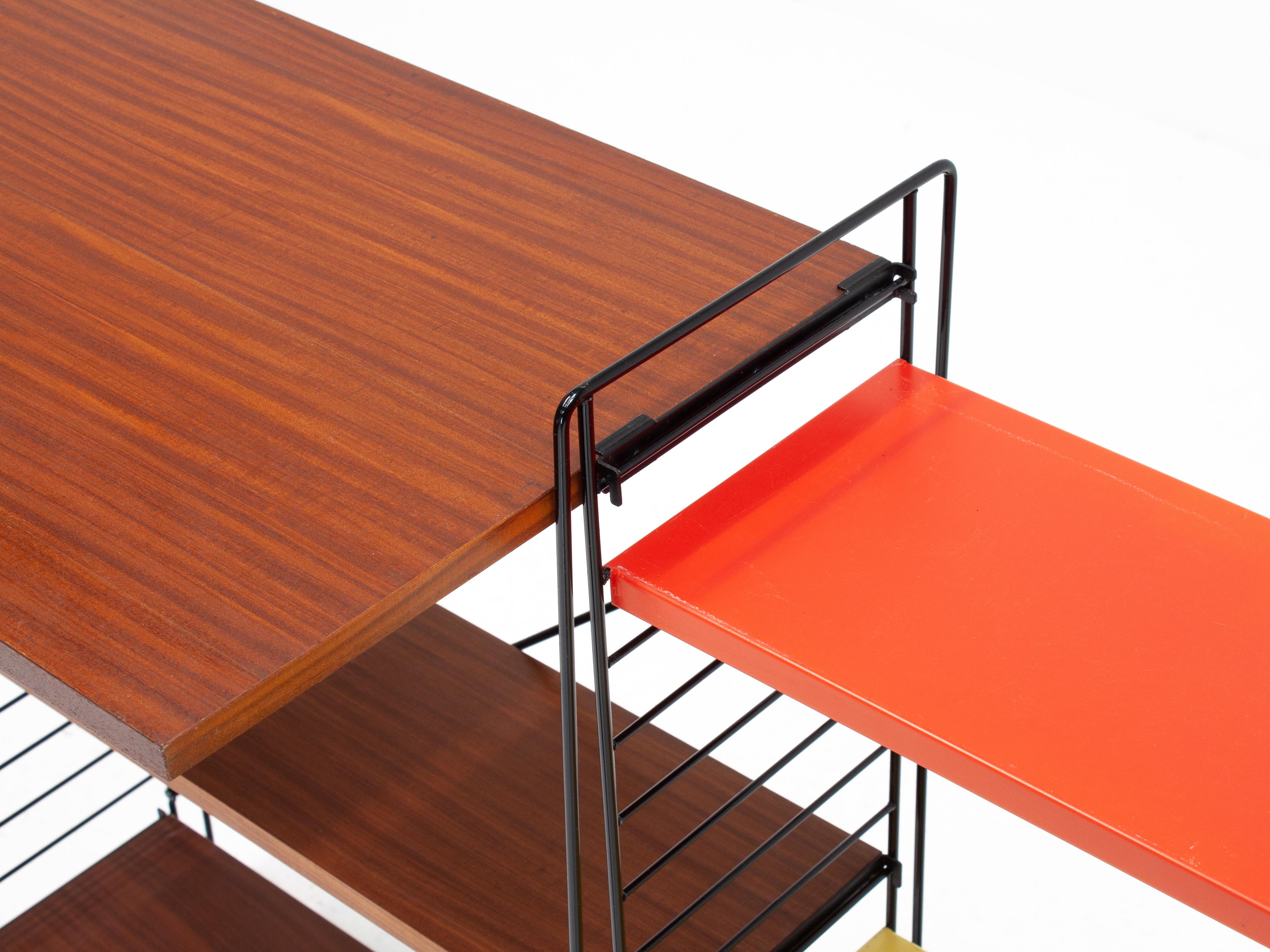 Vintage Tomado Freestanding Shelving with Desk Shelf, A. Dekker, 1950s ...