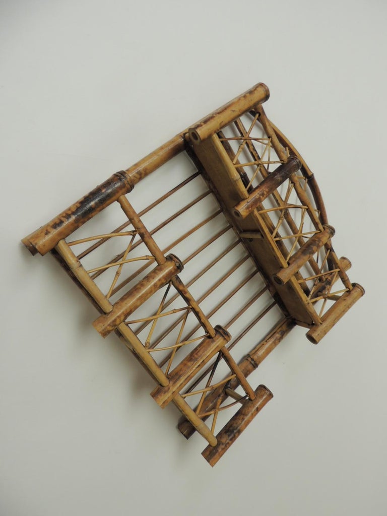 Vintage Tortoise Bamboo Wall Mounted Spice Rack at 1stDibs