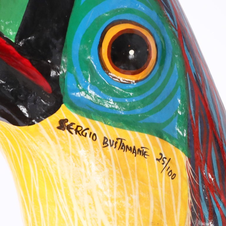 Vintage Toucan Sculpture on a Brass Stand by Sergio Bustamante For Sale ...