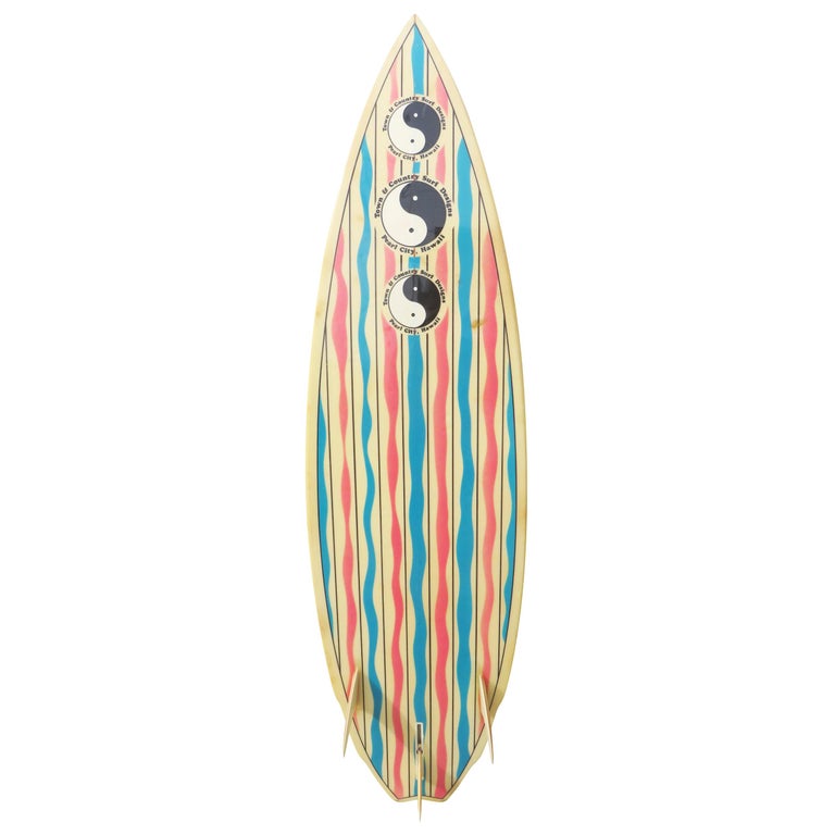 Vintage Town and Country surfboard by Mark Loveridge at 1stDibs