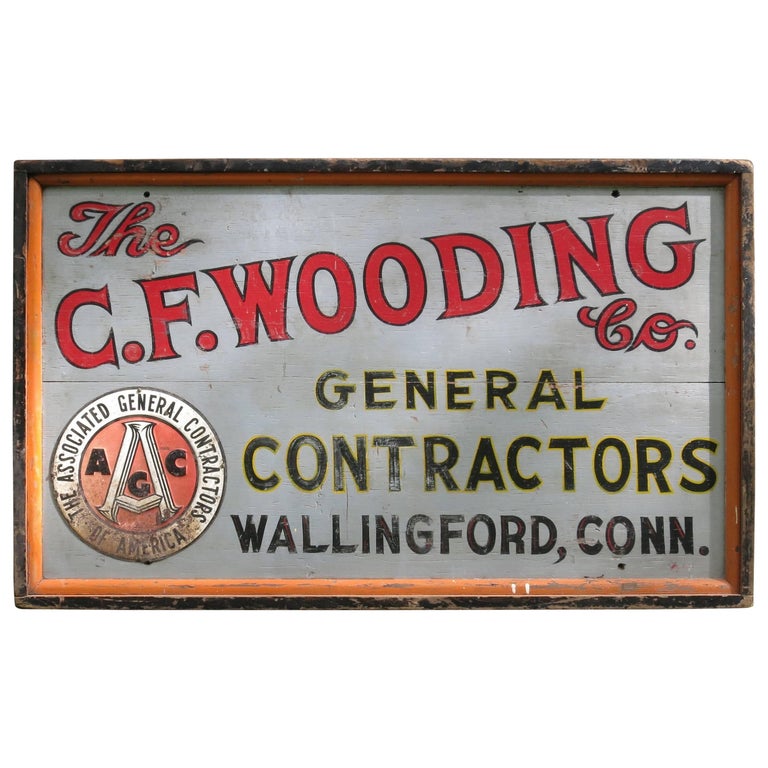 Vintage Trade Sign Connecticut at 1stDibs