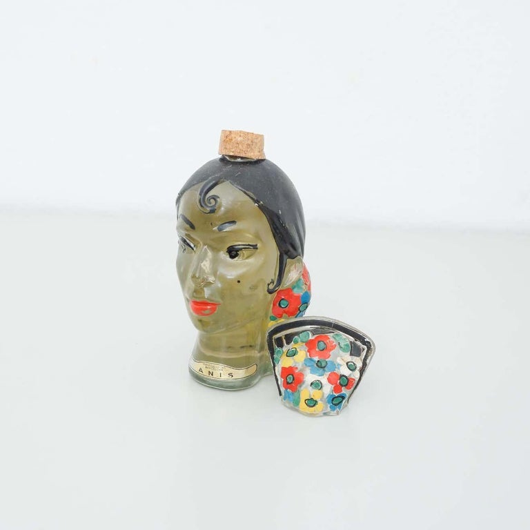 Vintage Traditional Spanish Liquor Bottle, circa 1950 For Sale at 1stDibs