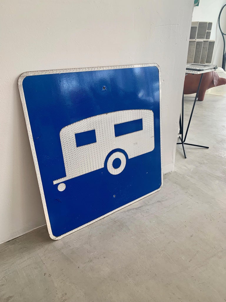 Vintage Trailer Highway Sign For Sale at 1stDibs