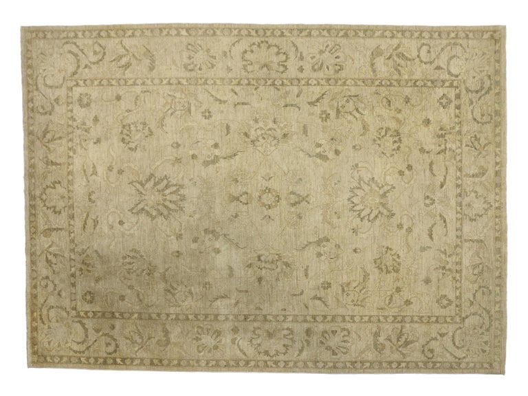 Vintage Transitional Area Rug with Colonial Style and Neutral Colors at ...