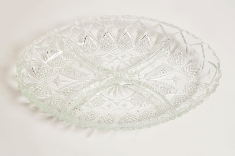 Vintage Transparent Decorative Crystal Glass Plate, Italy, 1960s For ...