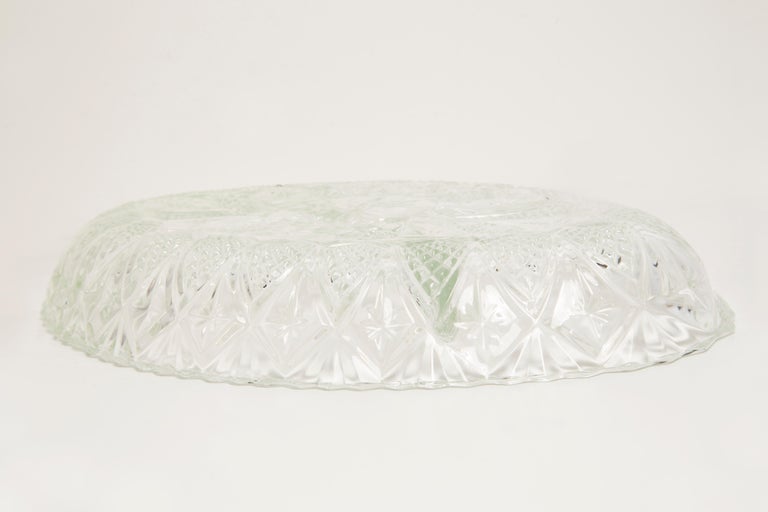 Vintage Transparent Decorative Crystal Glass Plate, Italy, 1960s For ...