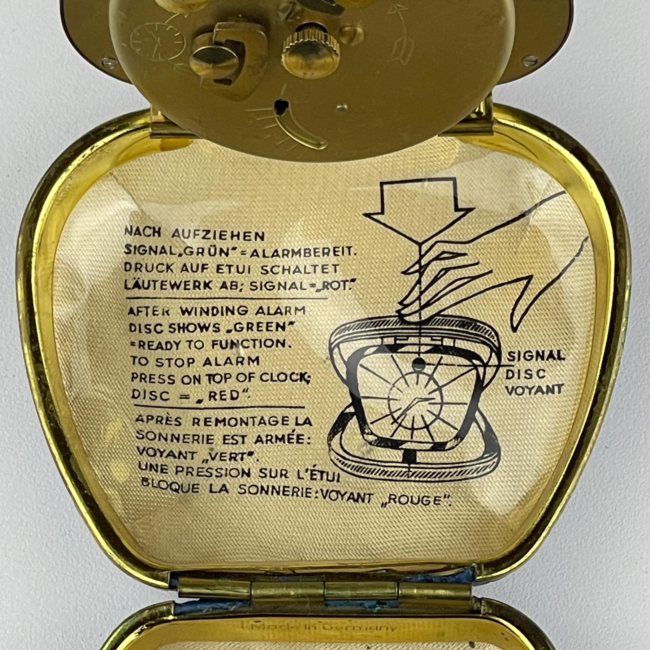 Vintage travel alarm clock by Schatz, 7 Jewel, Germany, 1970s For Sale ...