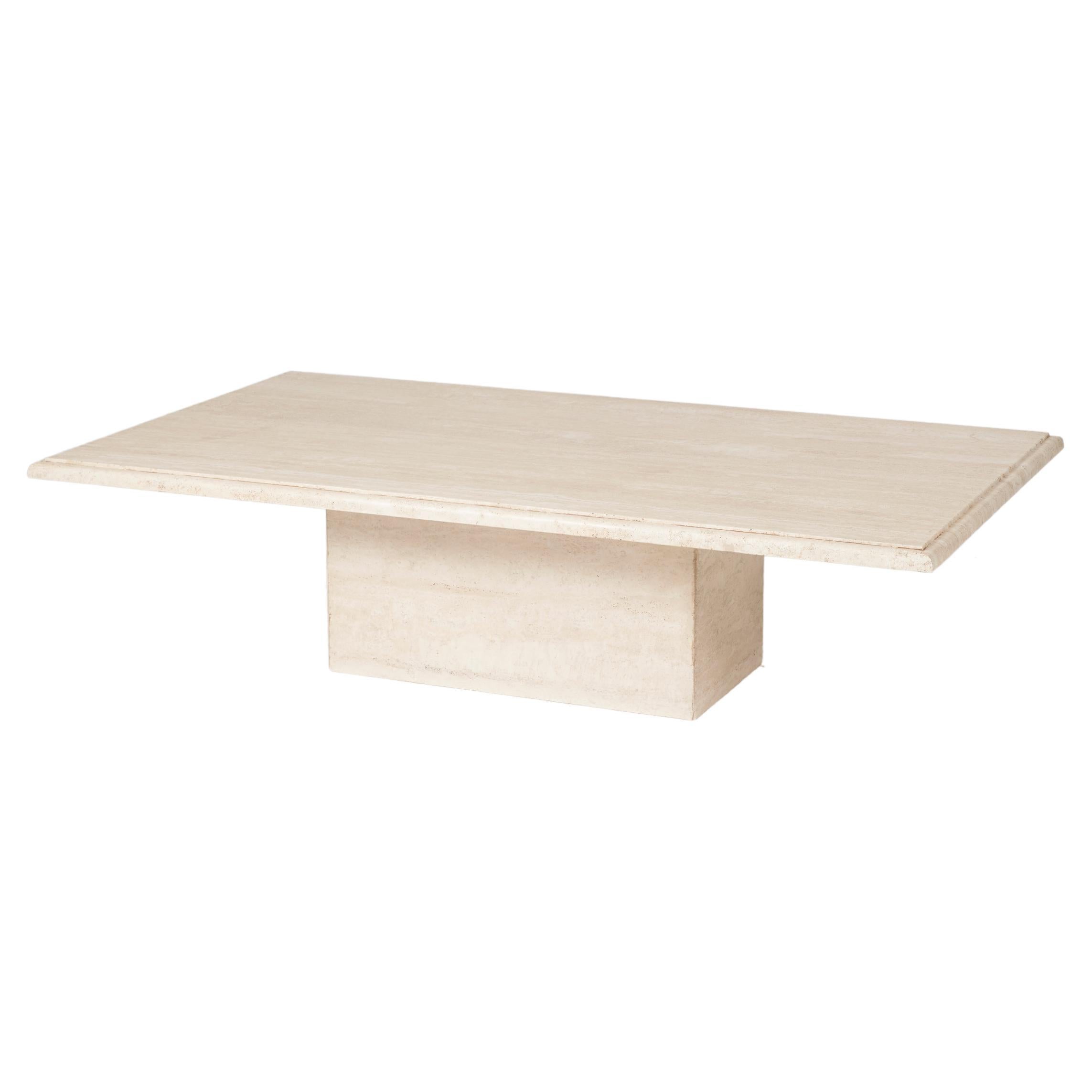 Vintage Travertine Coffee Table 1980 at 1stDibs