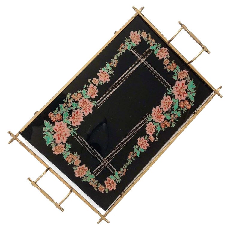 Vintage Tray With Handles Vintage Glass Tray Tray for Decor Tray for ...