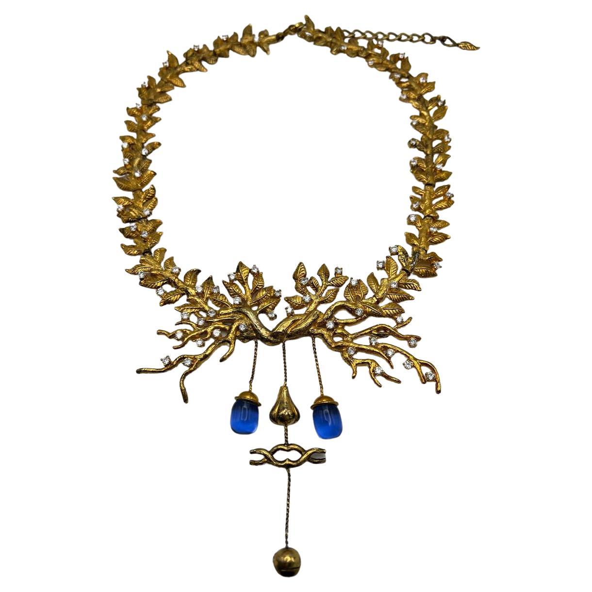 Collier arbre de vie vintage par Salvador Dali En vente sur 1stDibs
