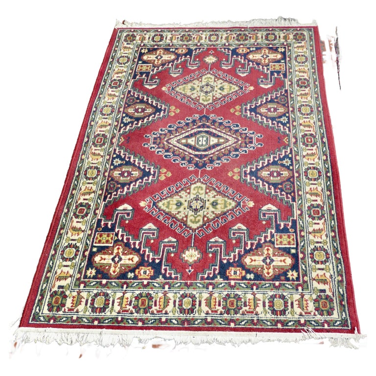 Vintage Tree of Life Pattern Wool Carpet, Rug For Sale at 1stDibs