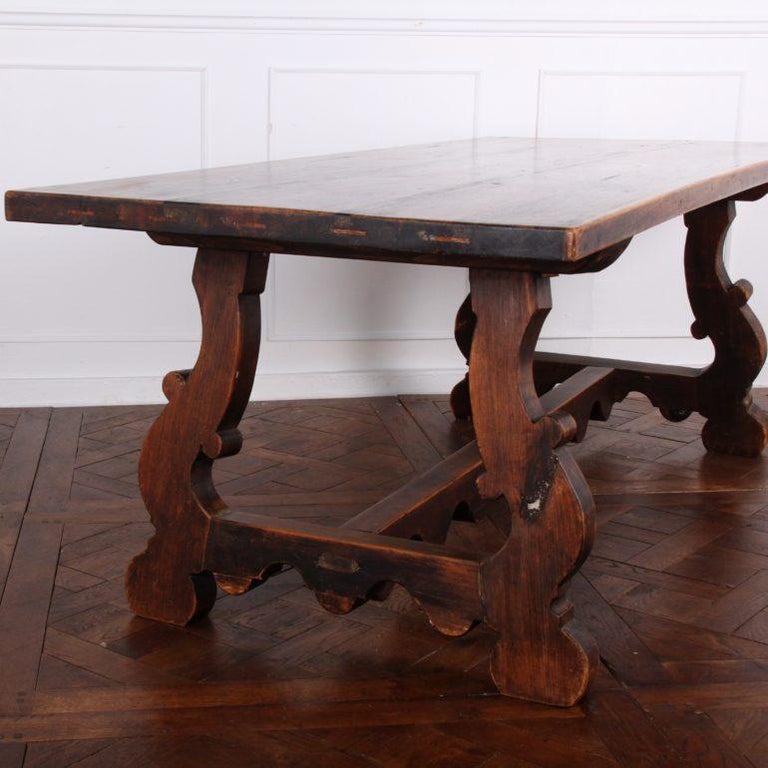 Vintage Trestle Table at 1stDibs