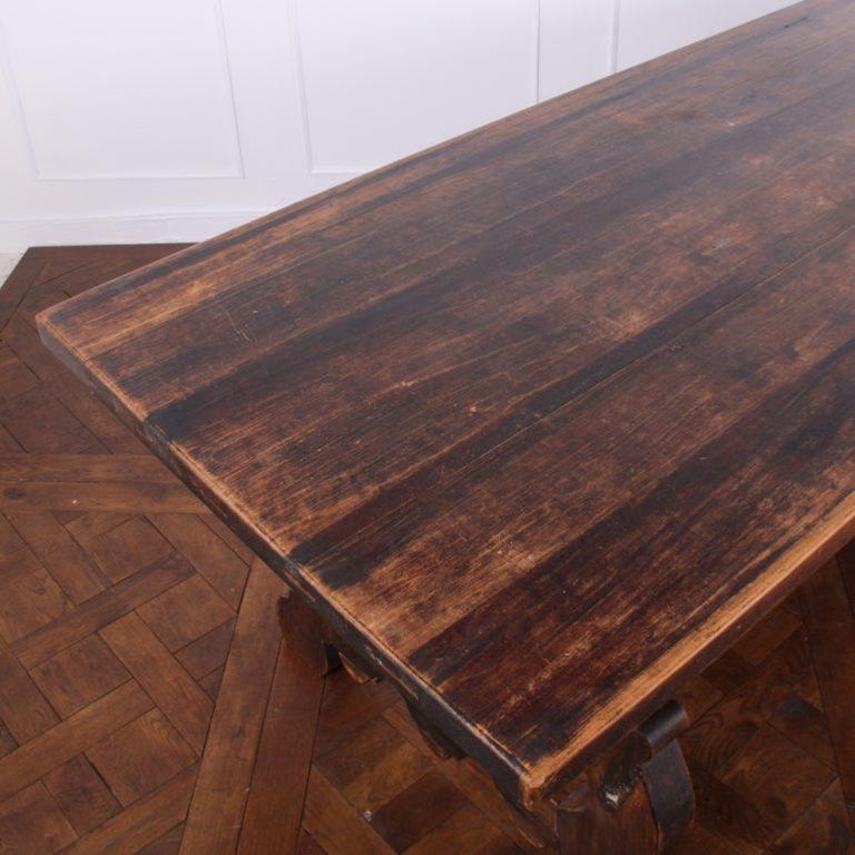 Vintage Trestle Table at 1stDibs